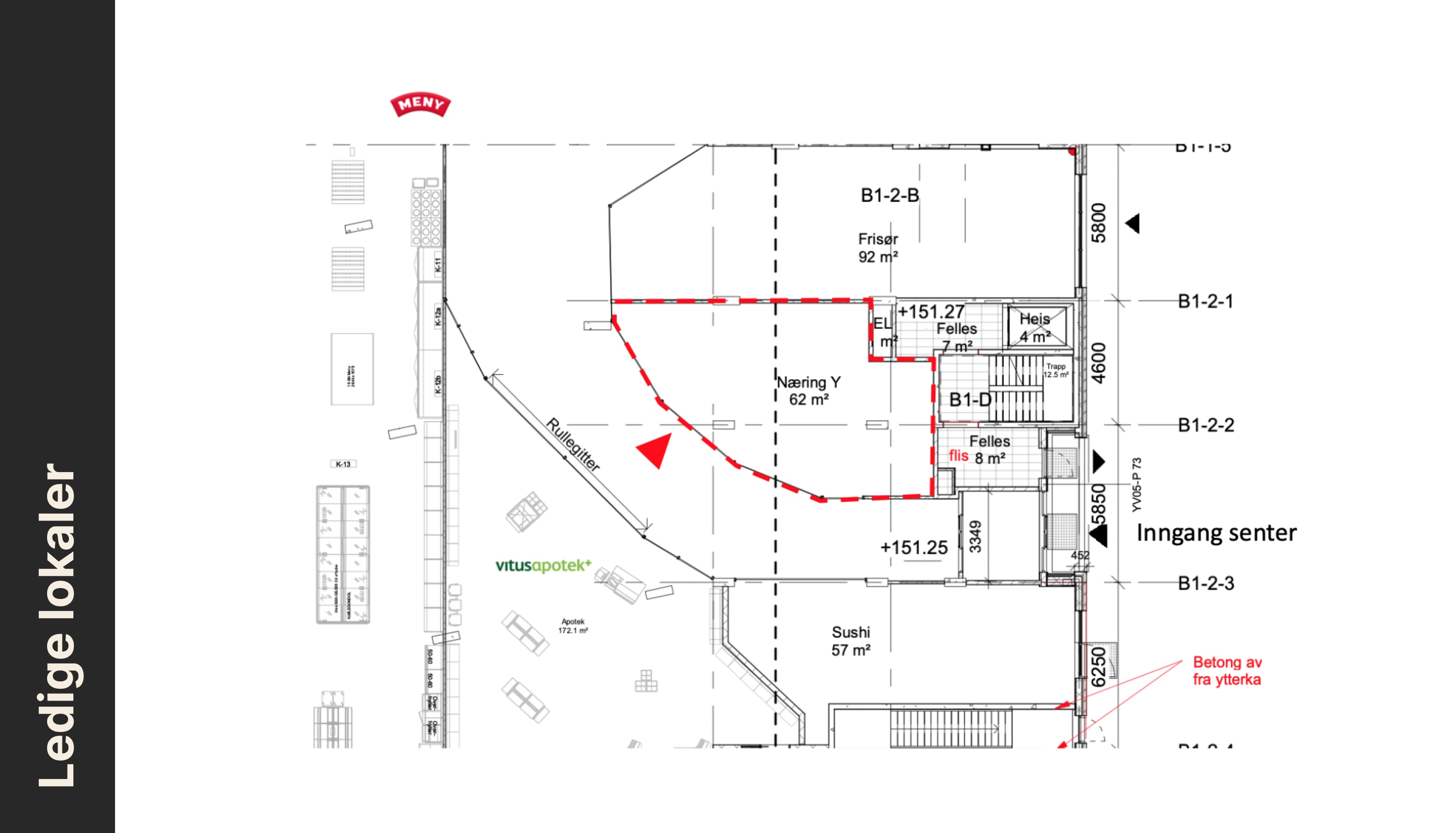 Ledige lokaler i Frysjaparken