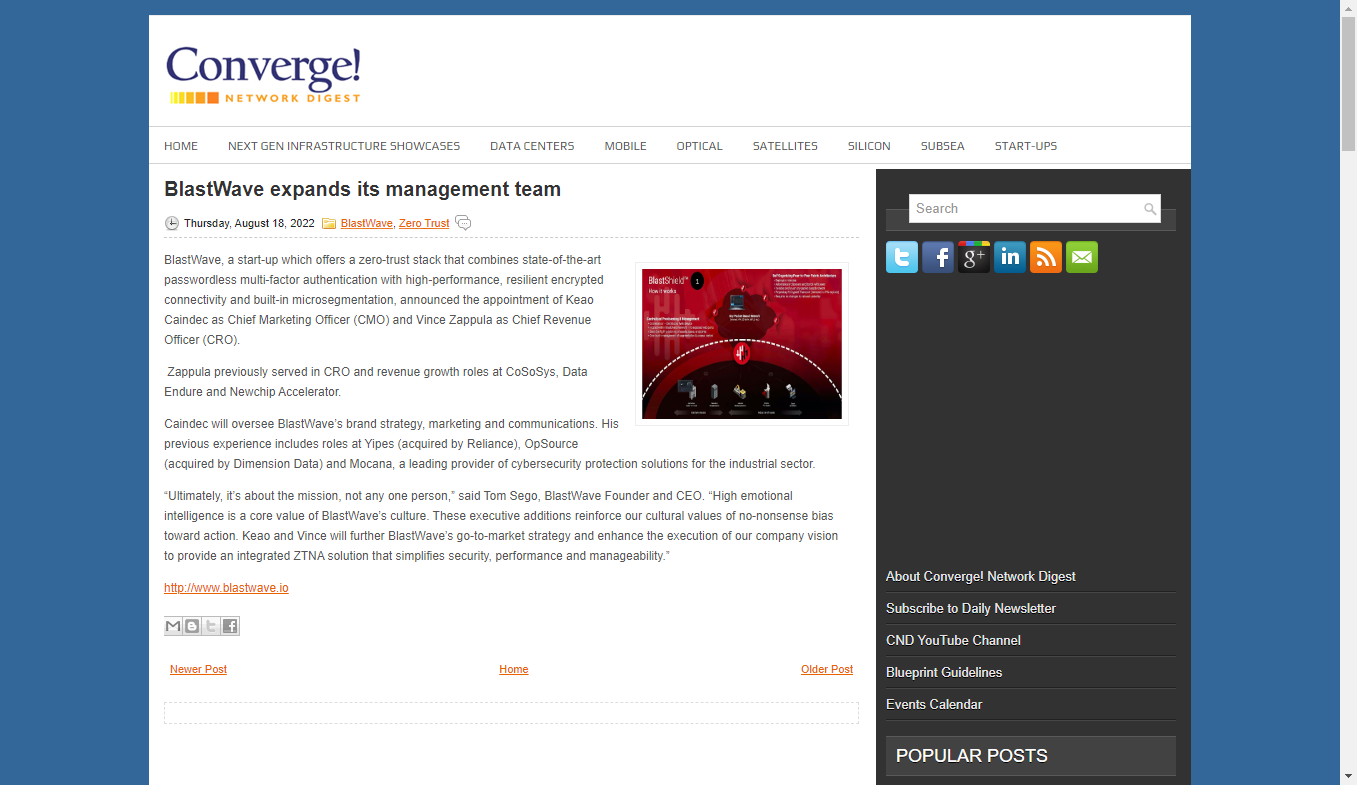 BlastWave Press Releases | OT Cybersecurity