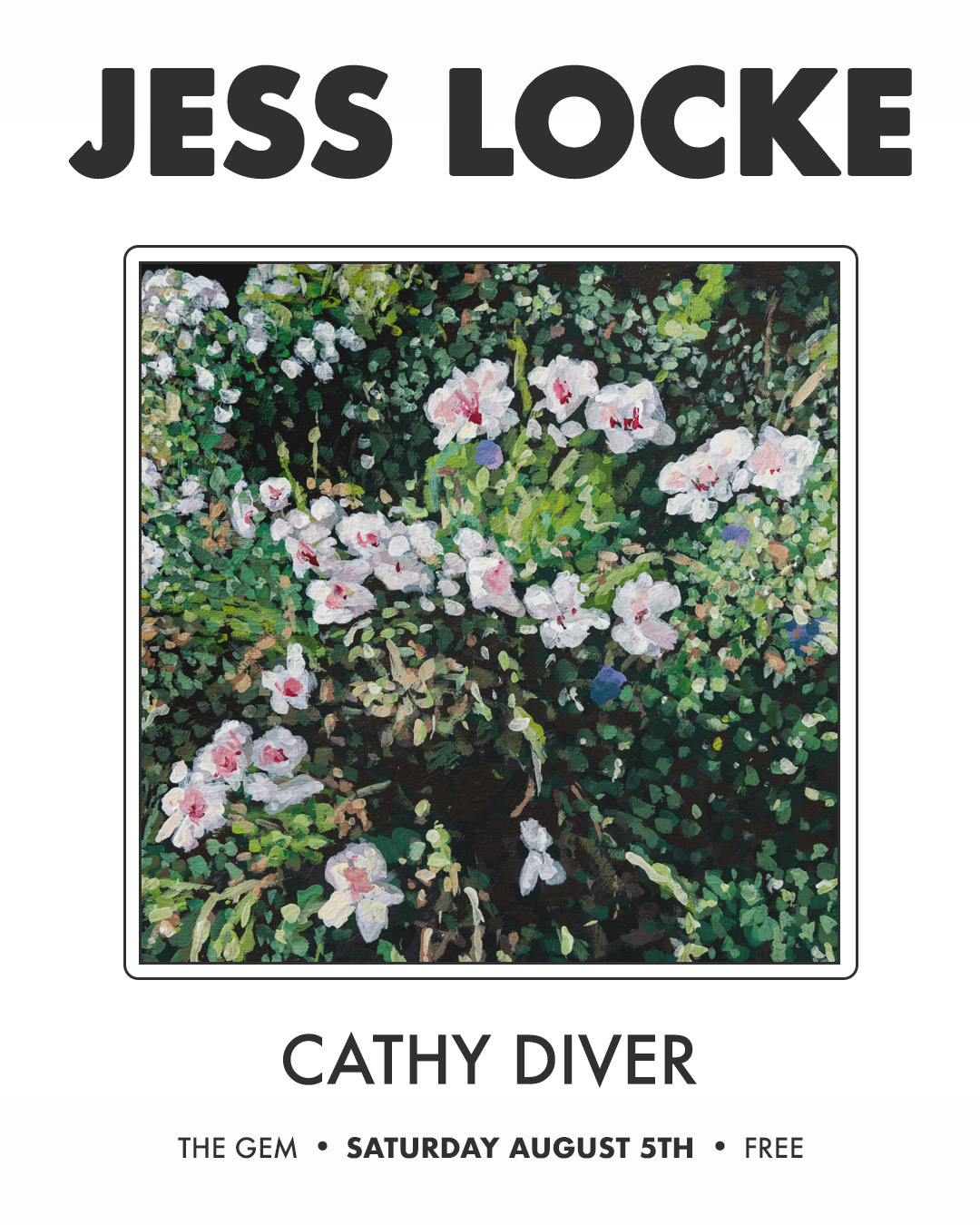 Jess Locke album launch + Cathy Diver