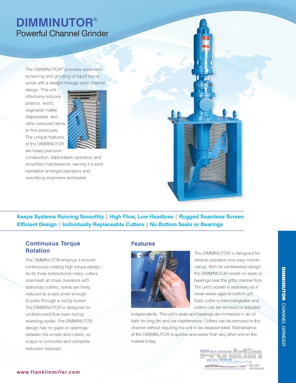 Dimminutor Wastewater Grinder | High Flow Low Headloss Grinder