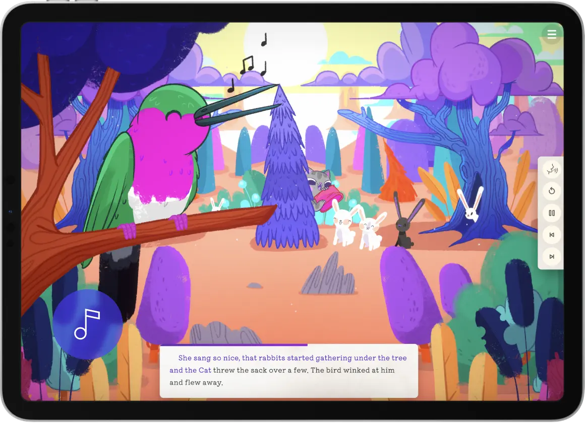boook: interactive children stories for an iPad