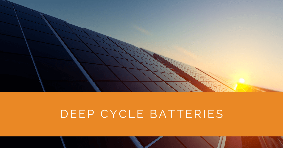 Deep cycle solar batteries for off-grid energy supply