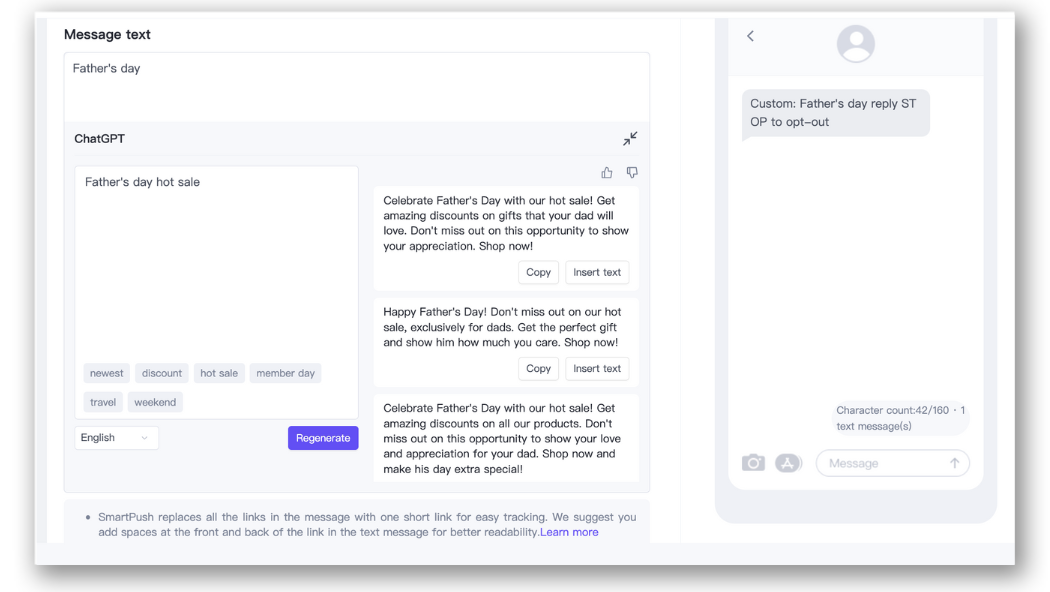 ChatGPT x SmartPush: 10 Seconds Content Creation for Easy EDM Marketing