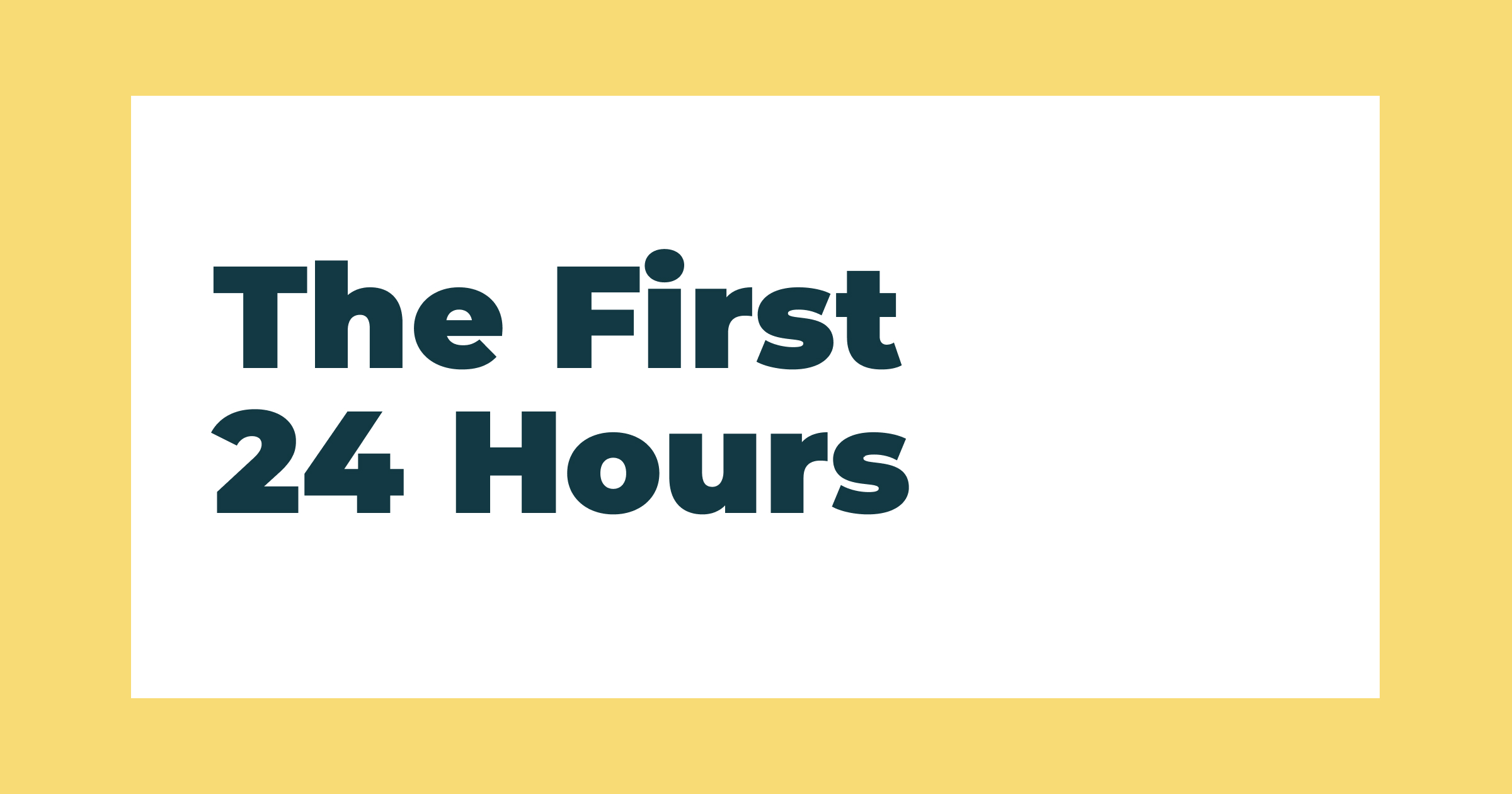 The First 24 Hours | Child Bridge