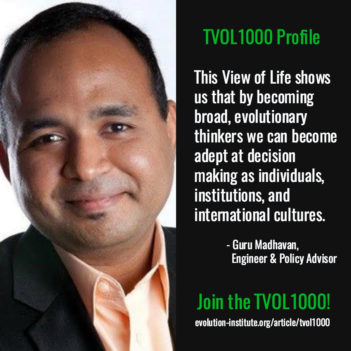 TVOL1000 Profile: Guru Madhavan