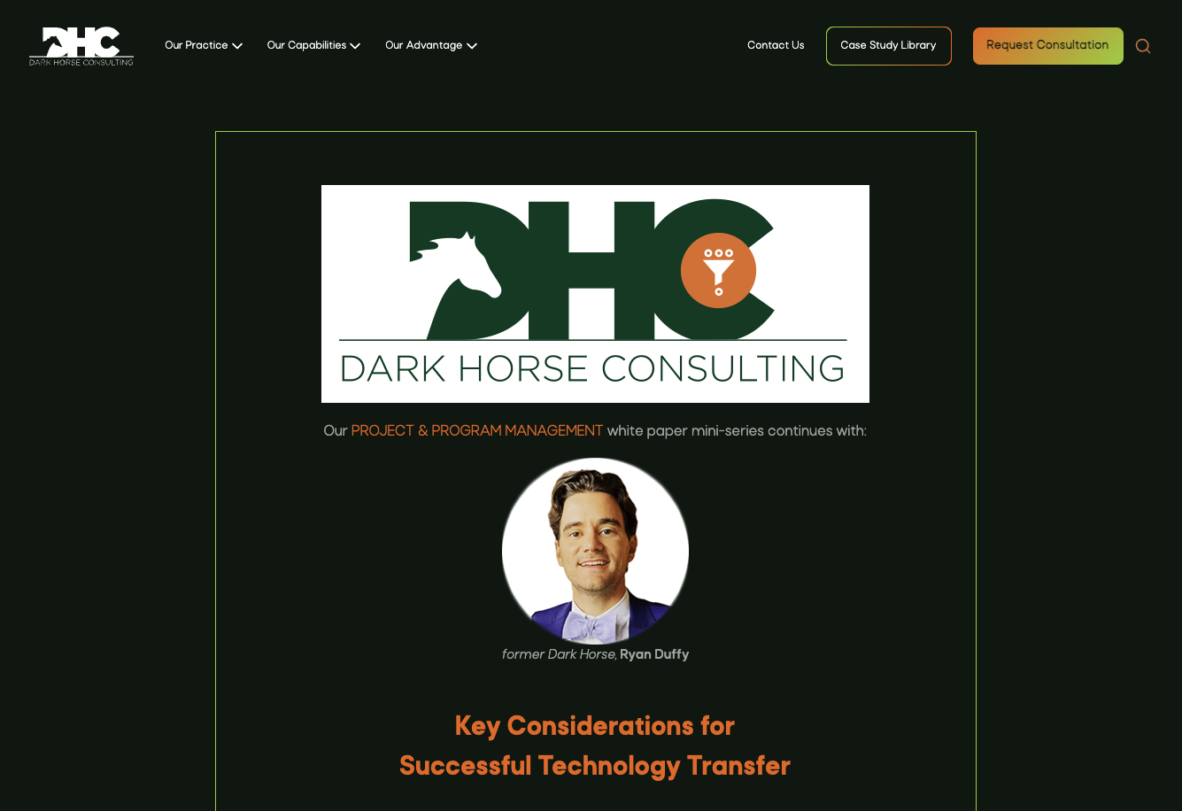 Key Considerations for Successful Technology Transfer