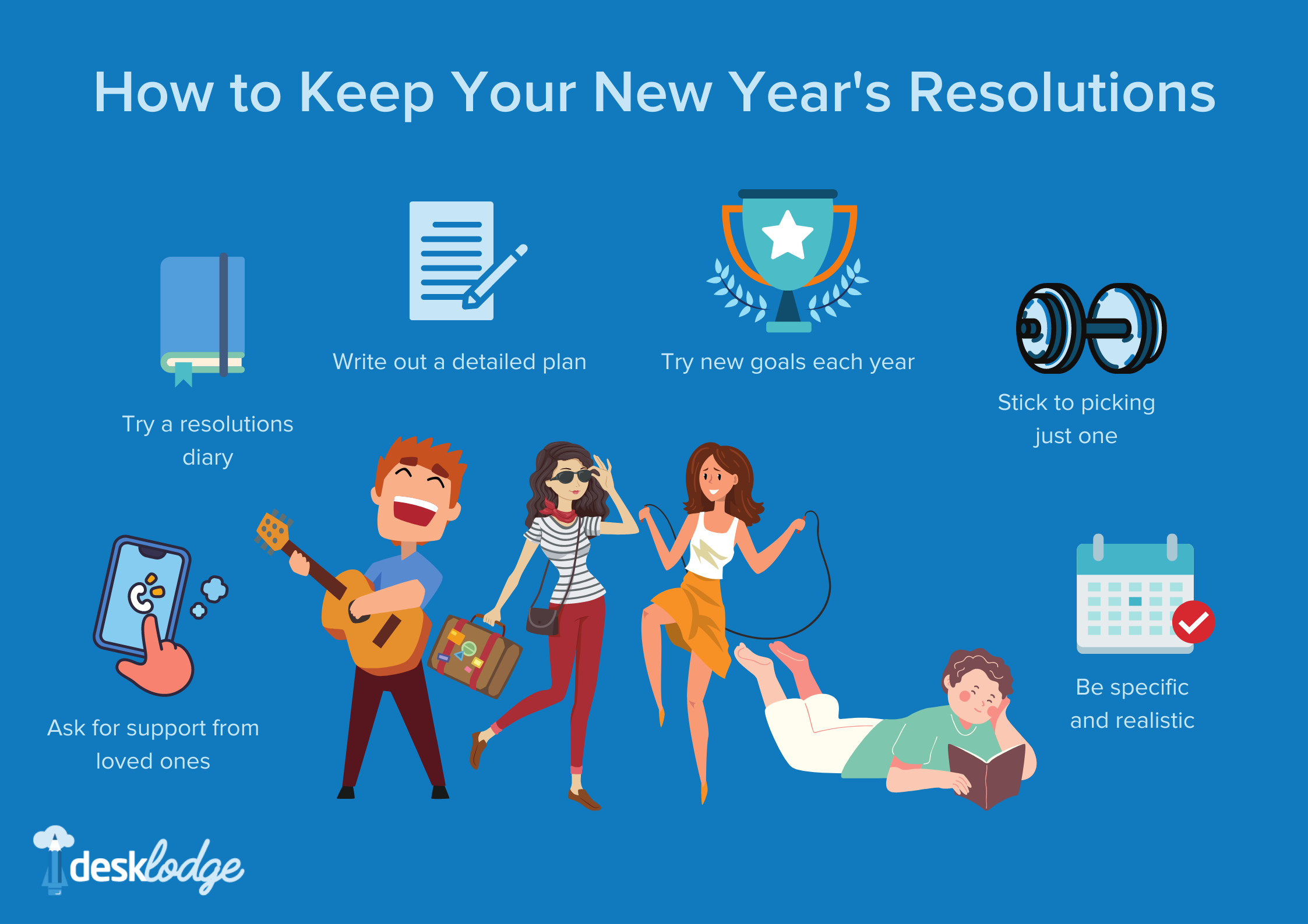 Five top tips for sticking to your New Year’s resolutions | DeskLodge