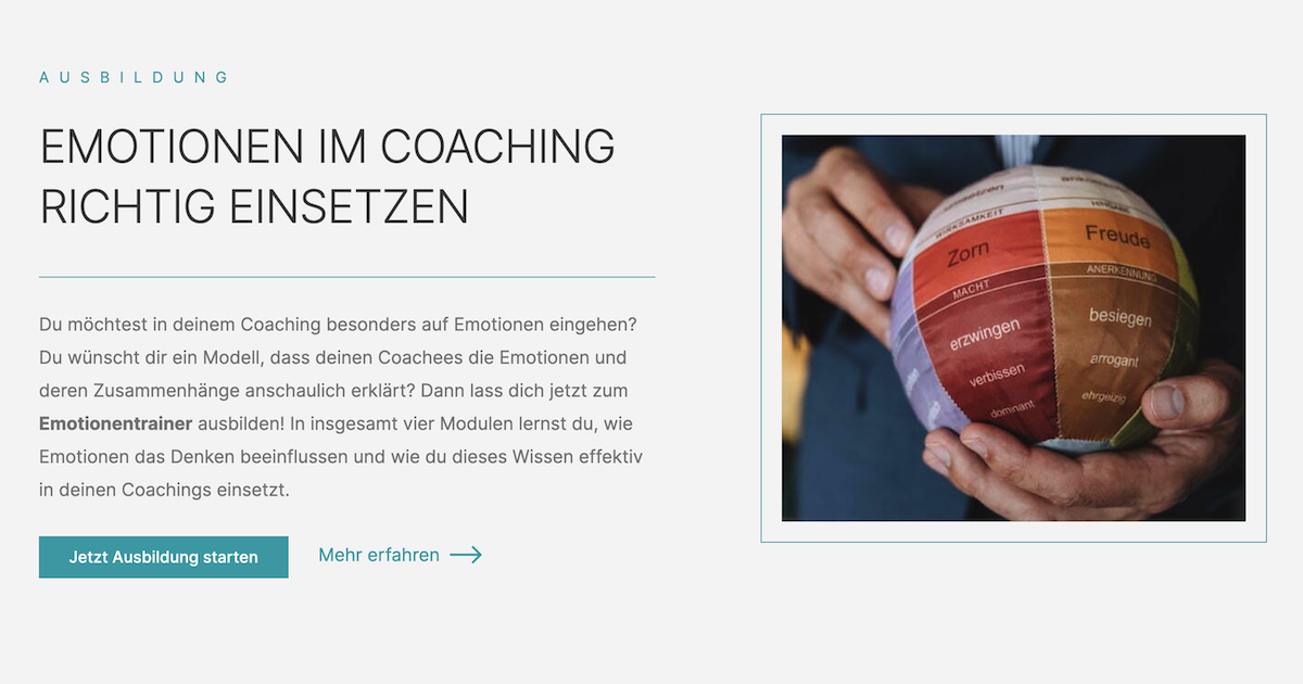 Emotionenausbildung Coaching