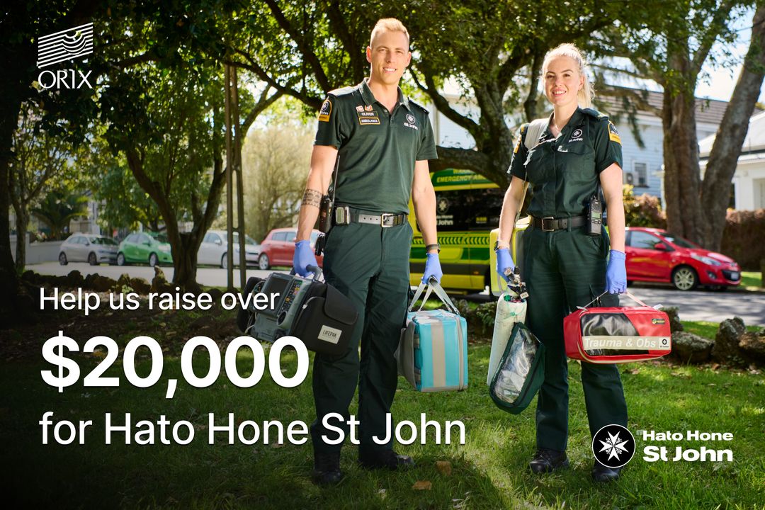 Donate to Hato Hone St John monthly via ORIX and we'll match your donation!