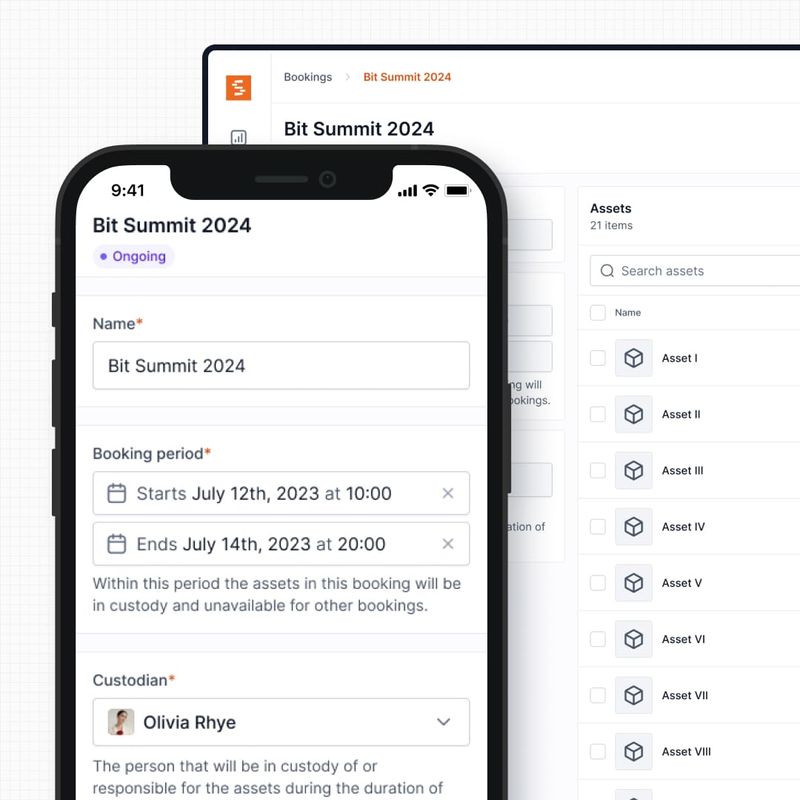 Asset Bookings - Shelf Open Source Asset Management System