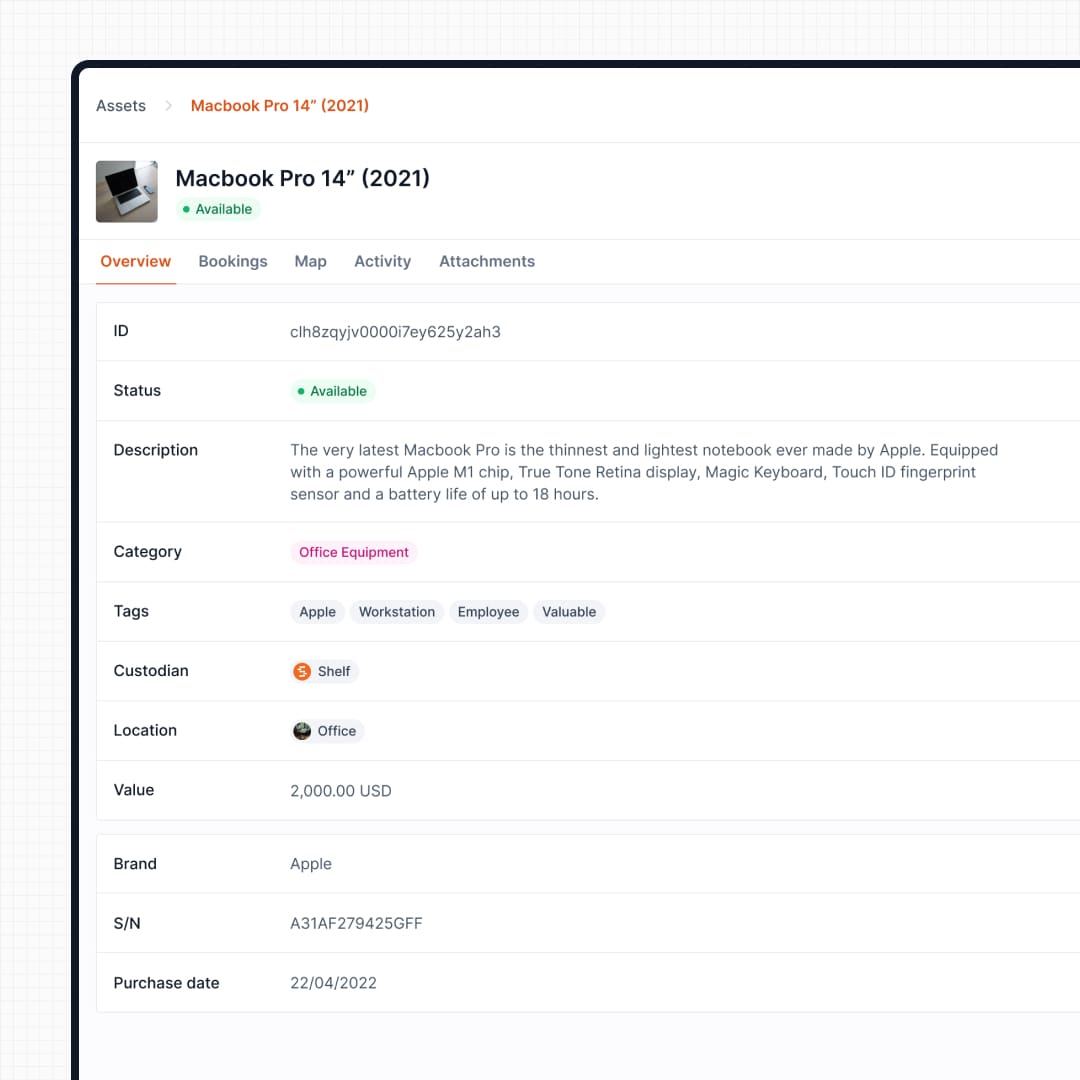 Asset Search - Shelf Open Source Asset Management System