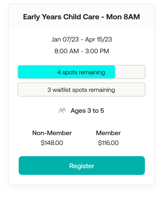 Child Care & Camps | Traction Rec