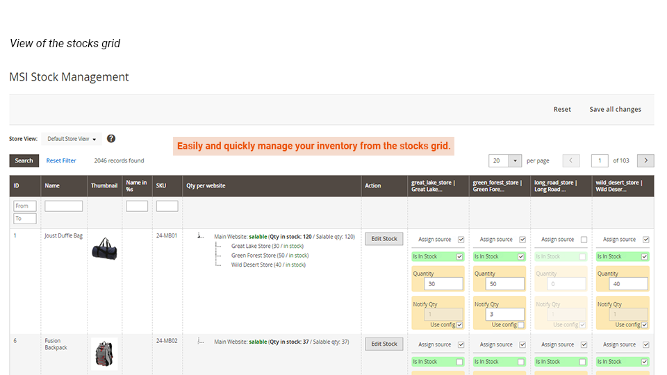 MSI Stock Management Magento 2 Extension by Wyomind