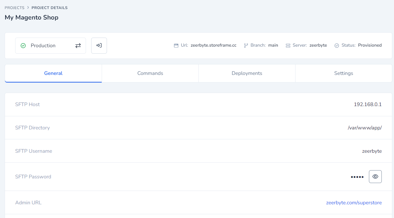 StoreFrame Hub⚡️Deploy & Manage Magento 2 Stores