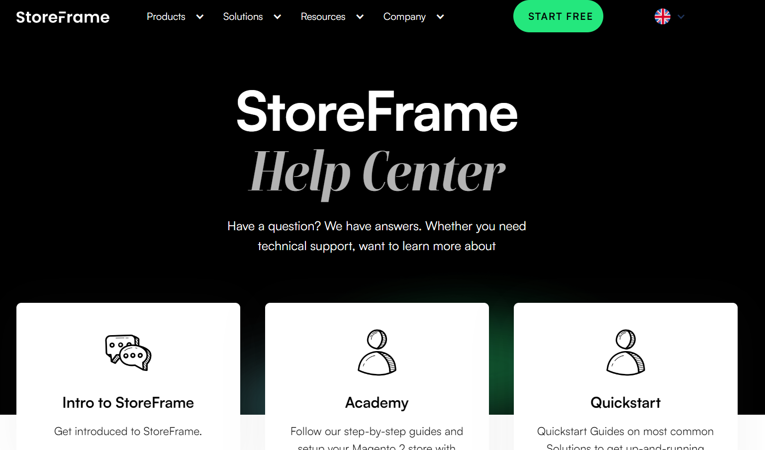 StoreFrame Help Center