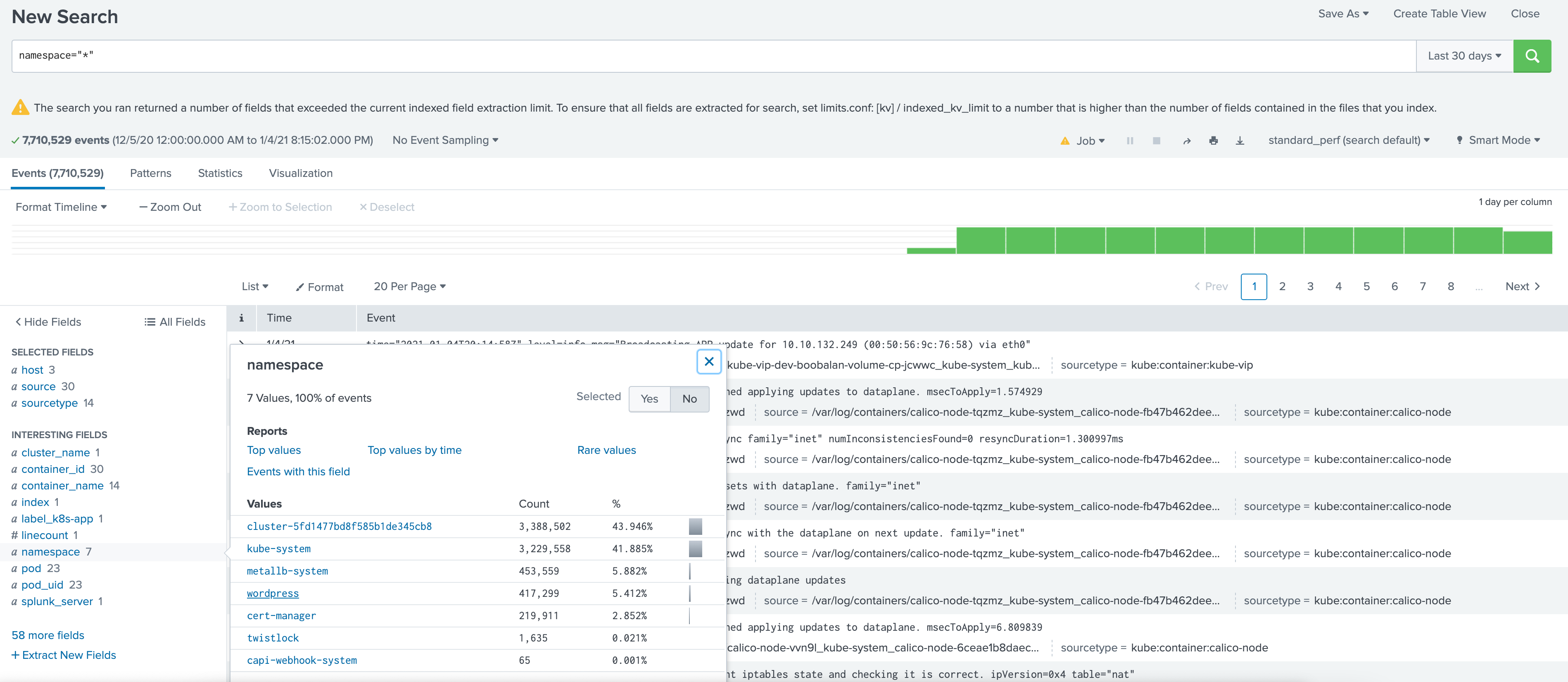 Splunk on Kubernetes clusters using Cluster Profiles - Spectro Cloud
