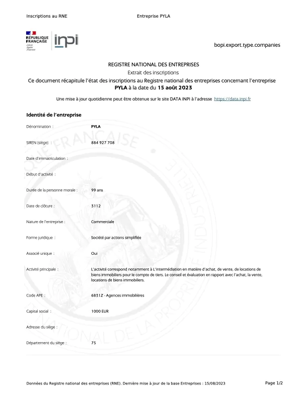 Où trouver le Siret d’une agence immobilière