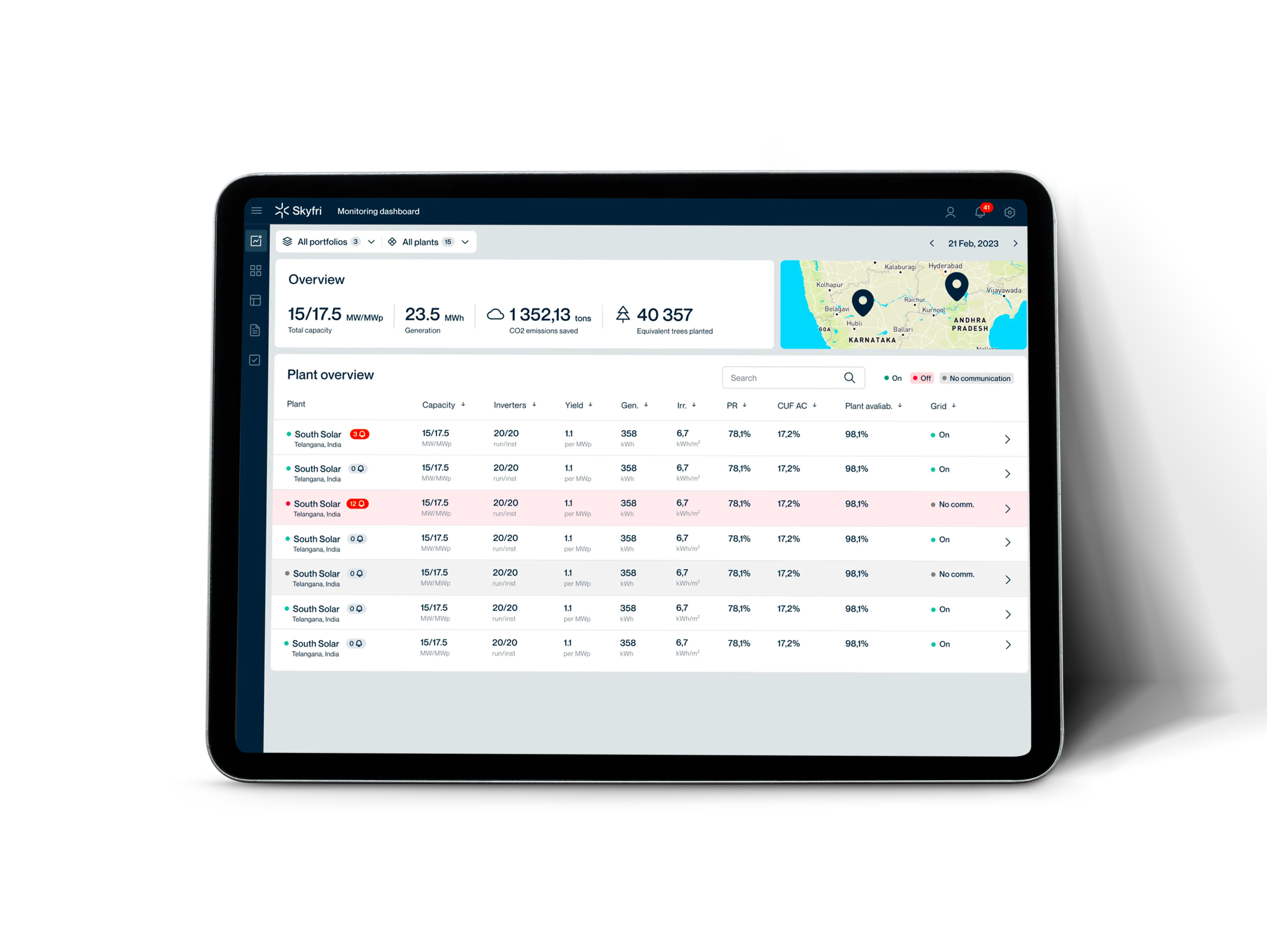 Skyfri - Transforming how solar power plants are operated.
