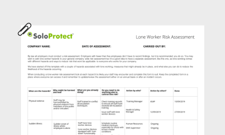 SoloProtect | Lone Worker Risk Assessment Template