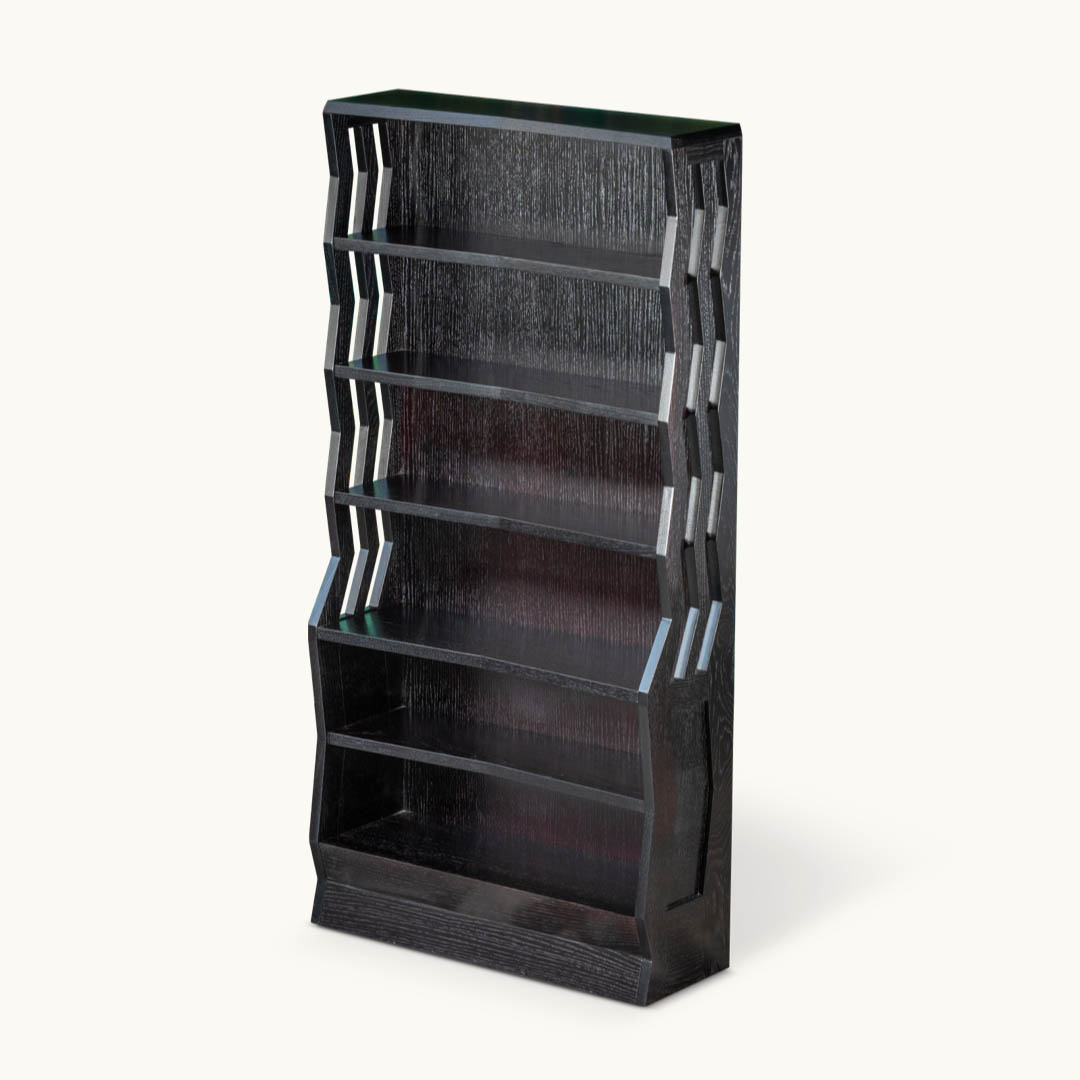 Wooden Cubist Bookcase by Josef Gočár | HasModern