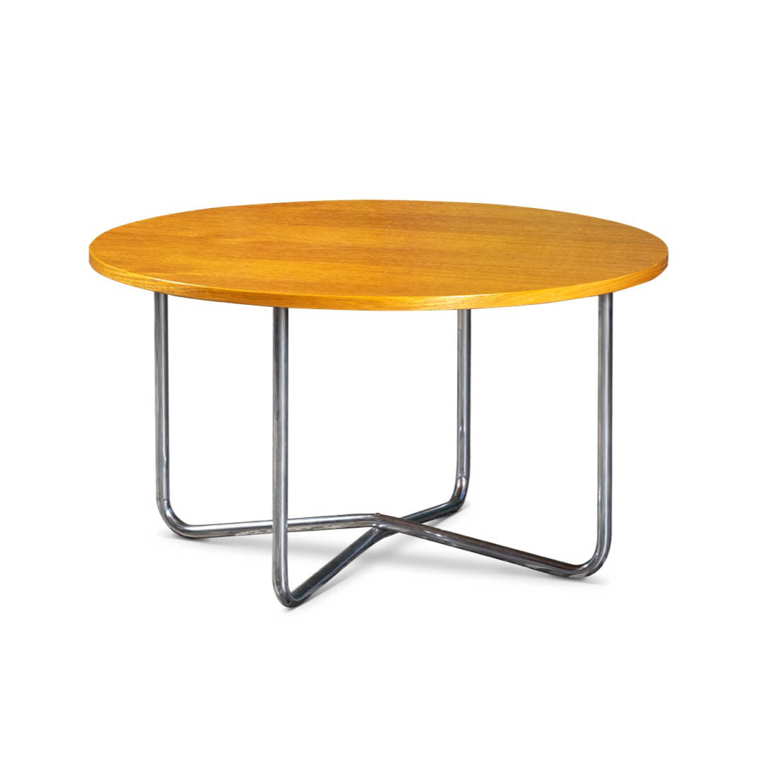 Wood and Metal Functionalist Tubular Coffee Table | HasModern
