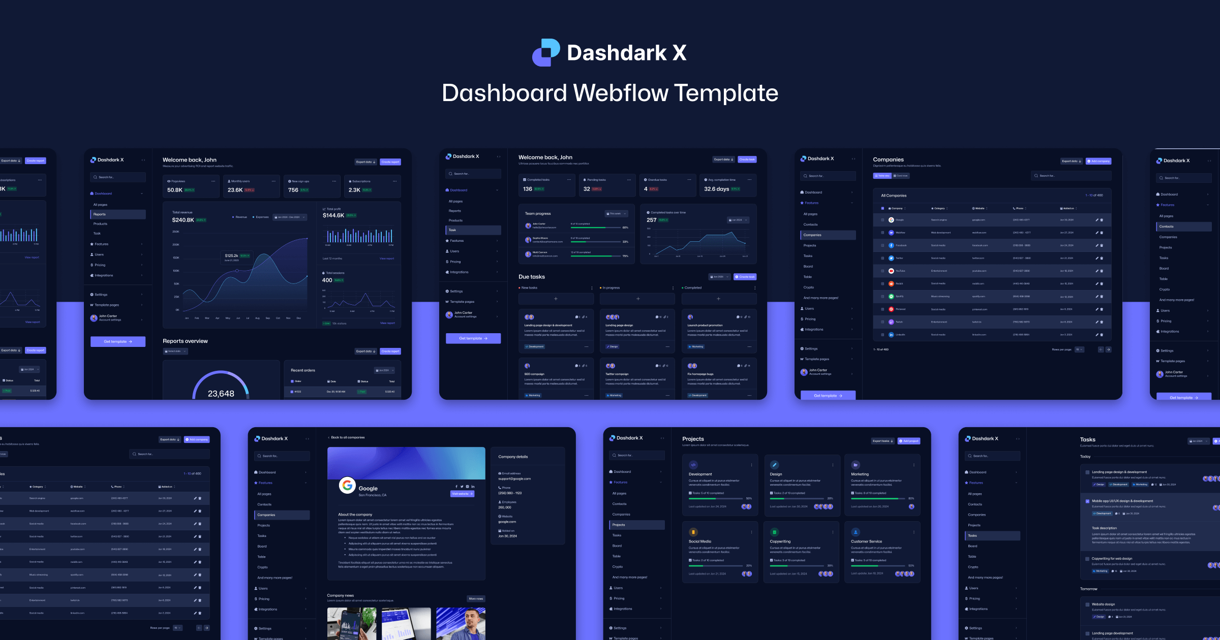 Pricing Dashdark X Webflow Template Pricing Dashdark X Webflow Template