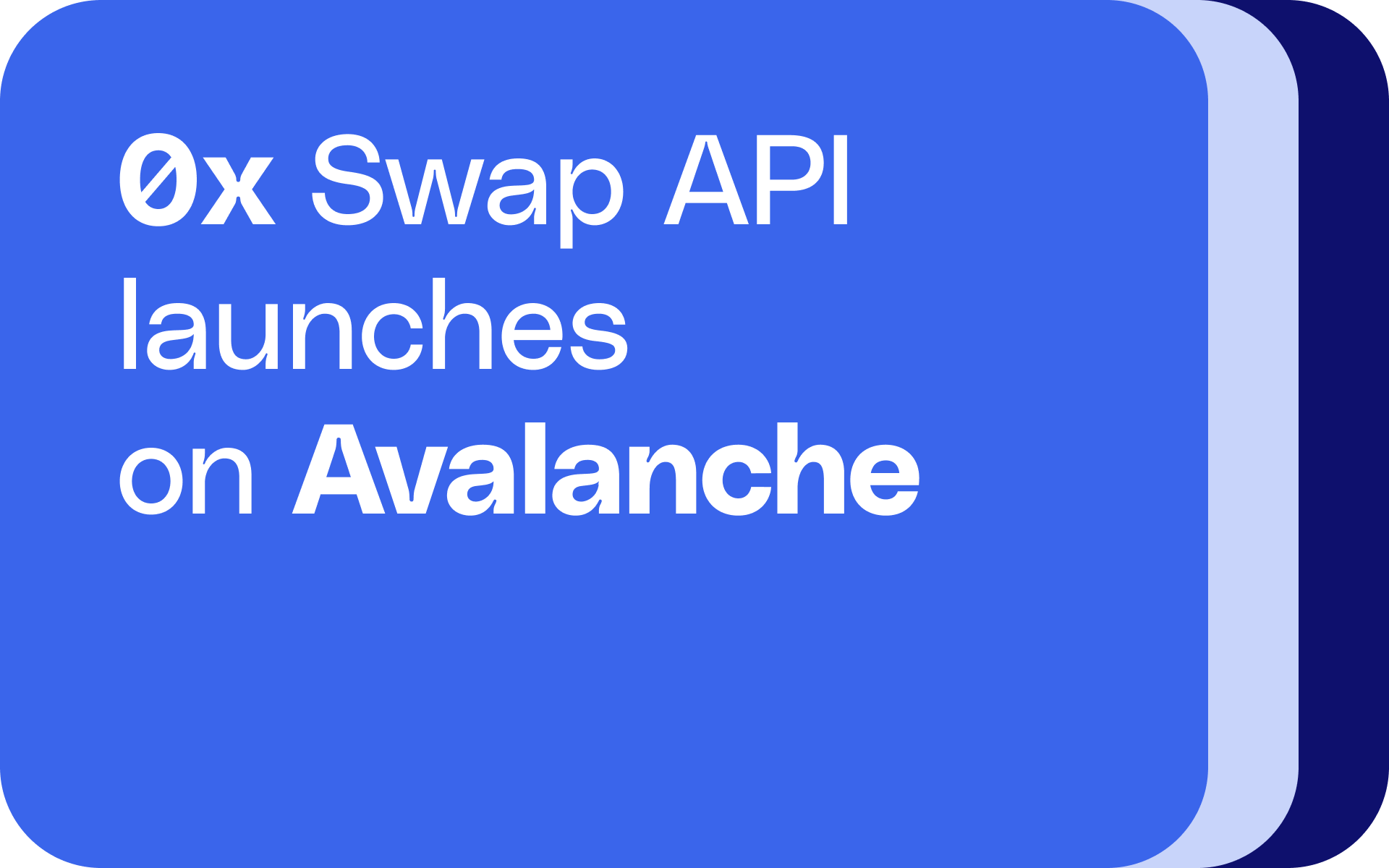 0x Swap API is now available on Avalanche