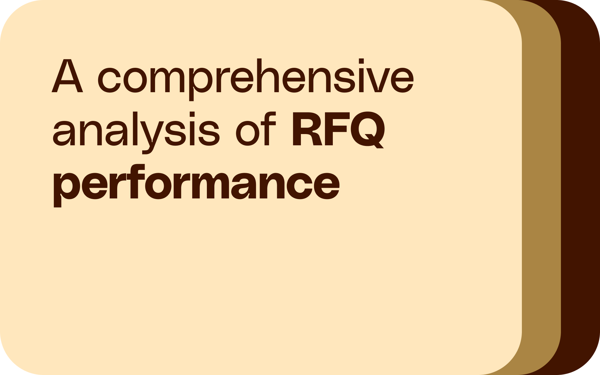A comprehensive analysis of RFQ performance