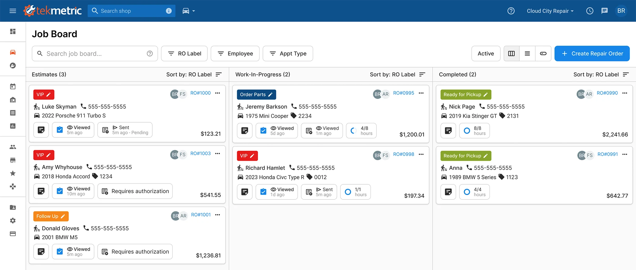 Tekmetric | Auto Repair Shop Management Software