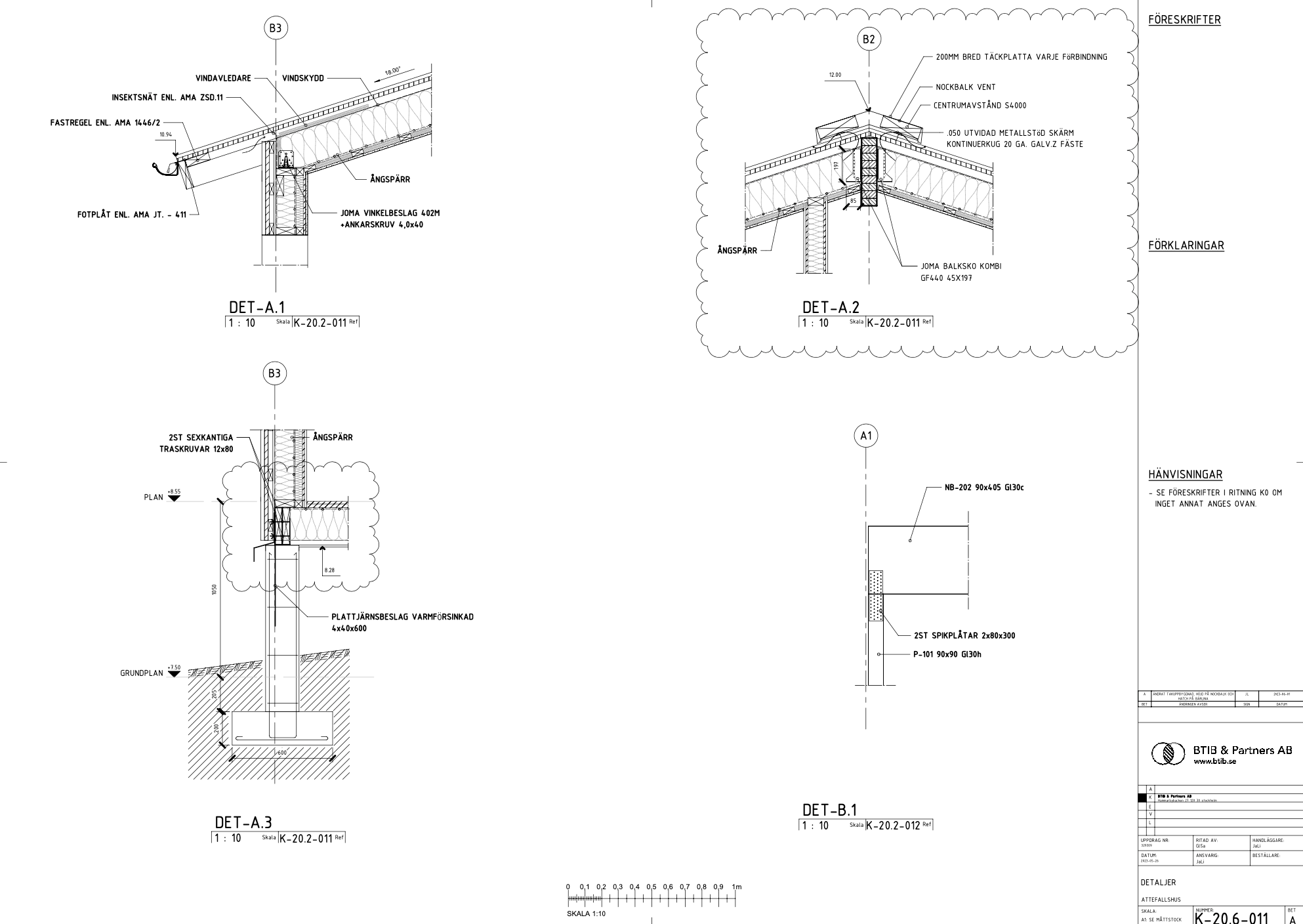 Konstruktionsritning för Attefallshus i Haninge | BTIB
