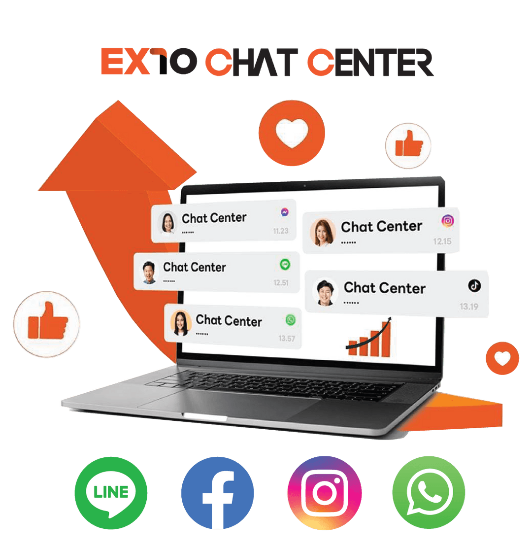 EX10 - CHAT CENTER รวมแชท ช่วยตอบแชท จัดการแอดมิน