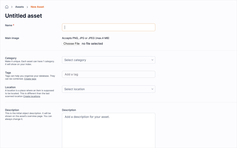 Shelf | Adding new assets