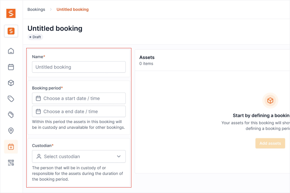 Shelf | How to create a Booking
