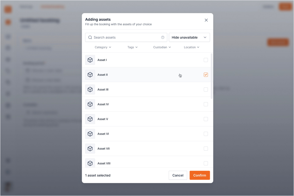 Shelf | How to create a Booking