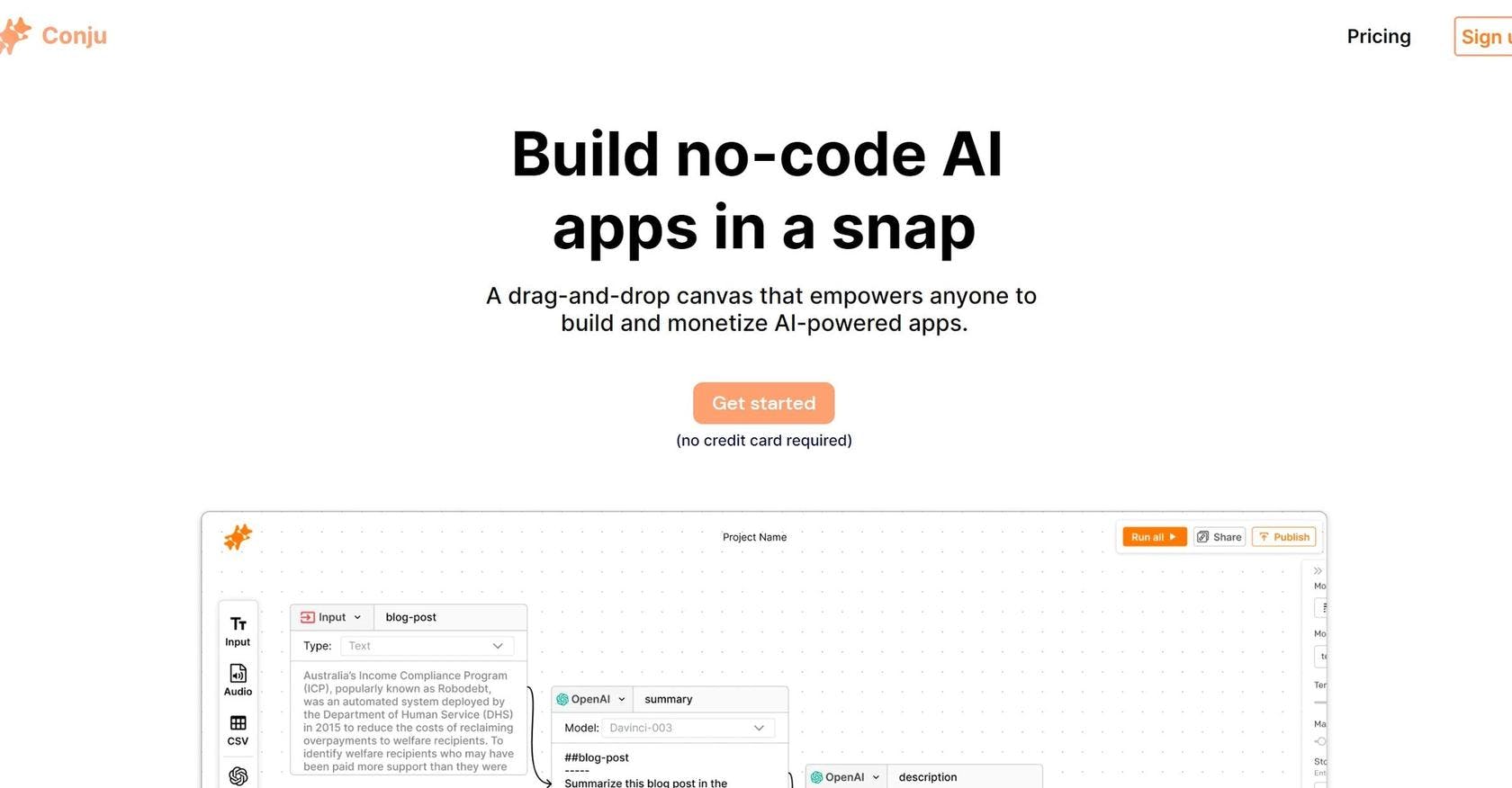 Conju - Low/no-code | Explore 10,000+ AI Tools & Explore Best Alternatives
