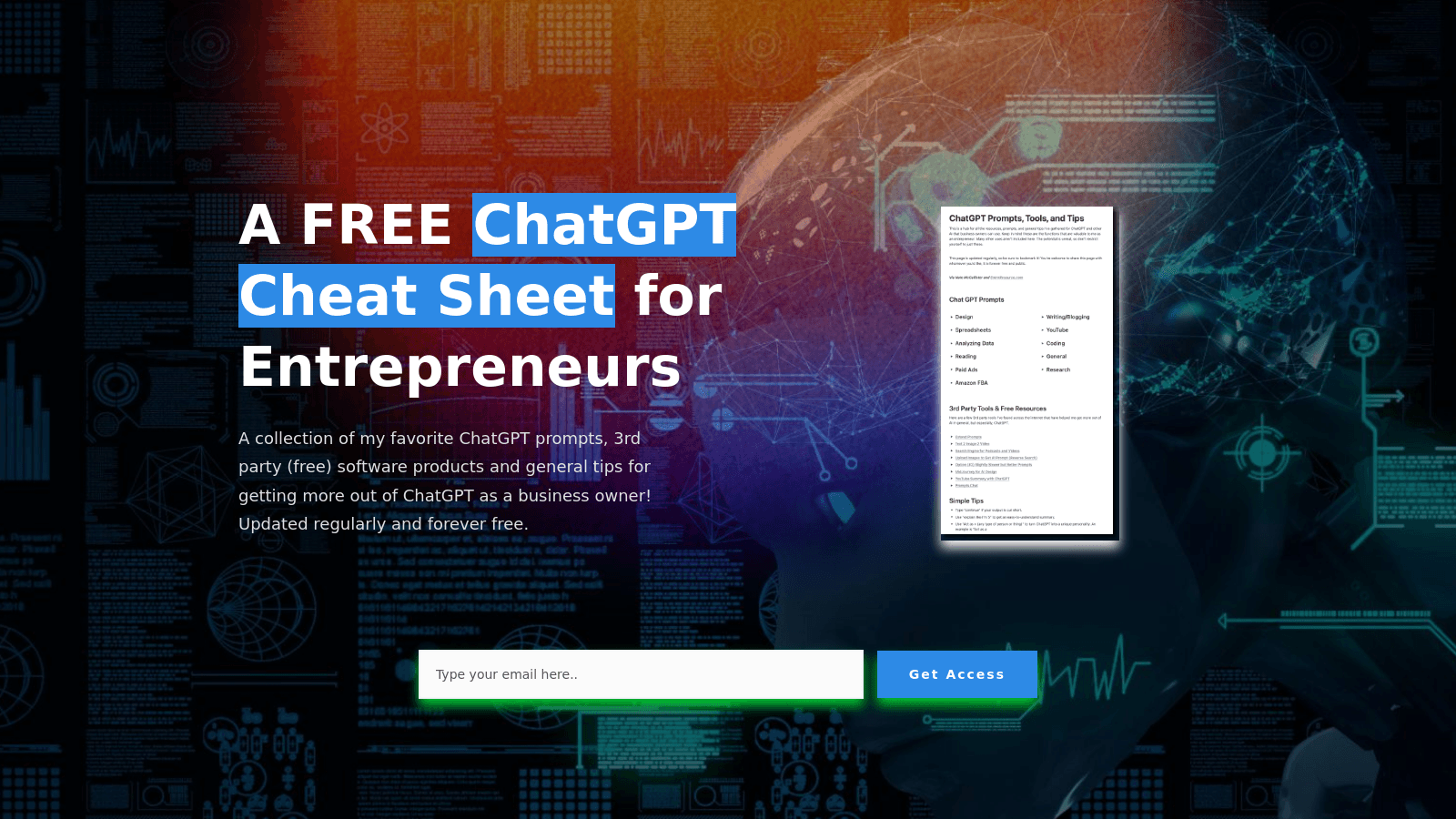 GPT Cheat Sheet - ChatGPT Prompts | Explore 10,000+ AI Tools & Explore ...