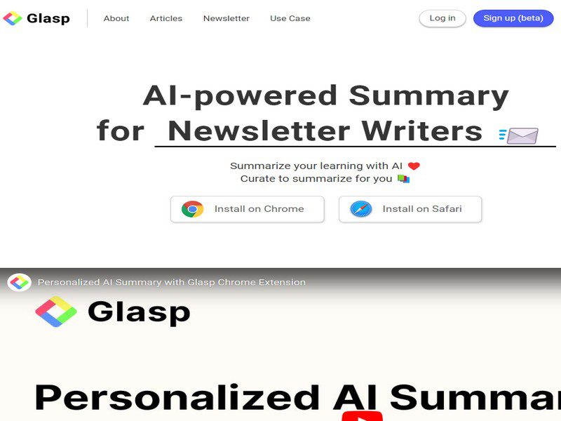 Personalized AI Summary by Glasp - Summarizer | Explore 10,000+ AI Tools & Explore Best Alternatives