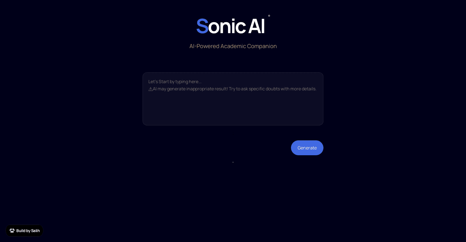 Sonic AI - Education Assistant | Explore 10,000+ AI Tools & Explore ...