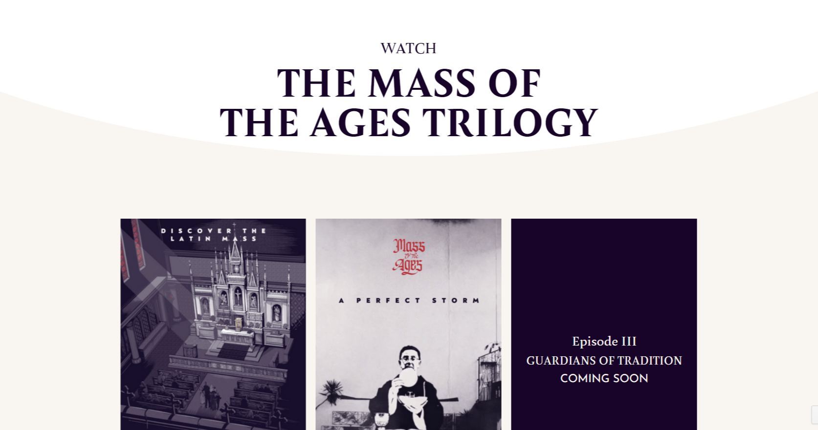 Watch the Mass of the Ages Trilogy