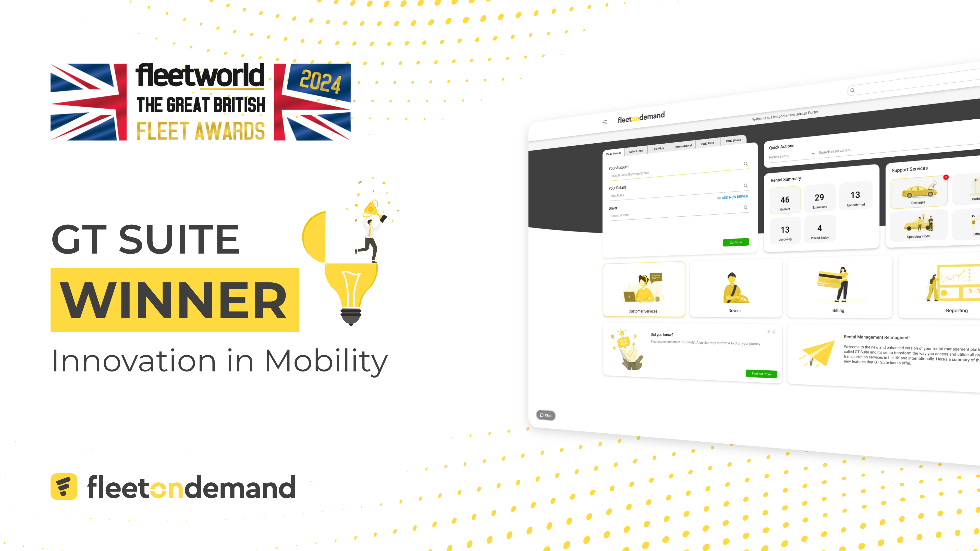 Fleetondemand’s GT Suite triumphs at Great British Fleet Awards 2024