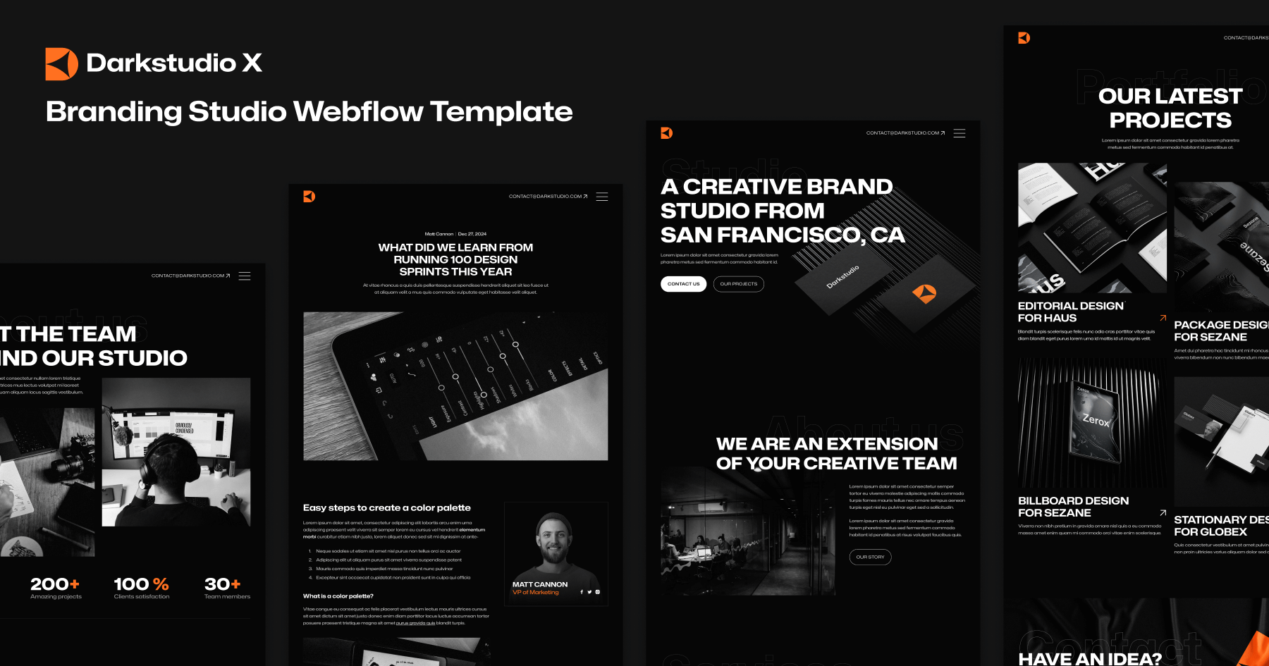 Darkstudio X - Webflow Ecommerce website template