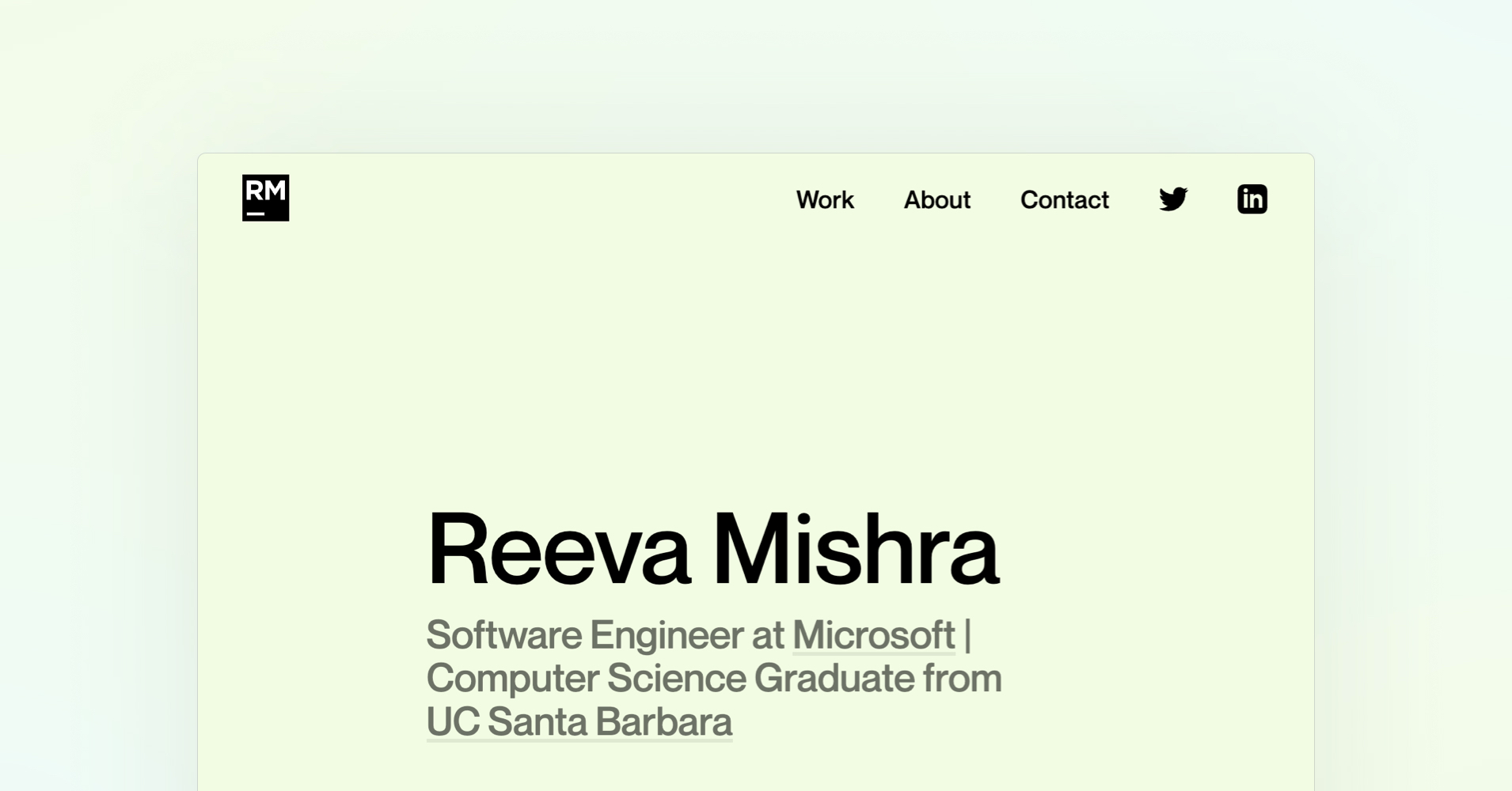 Reeva Mishra | Microsoft | UCSB CS | AI, ML & Full-Stack Engineer