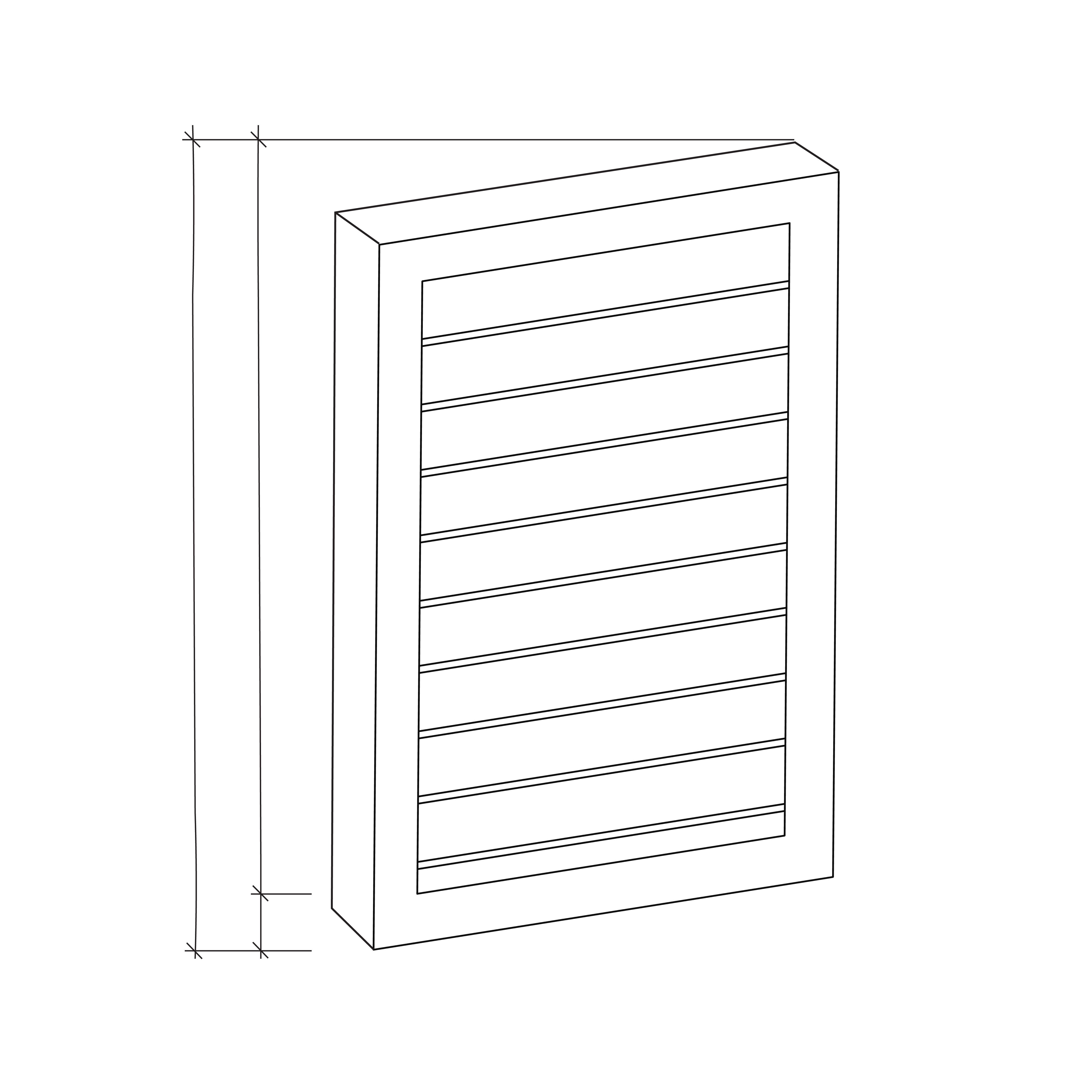 Ventilated Rectangle Louvres – Red Cedar