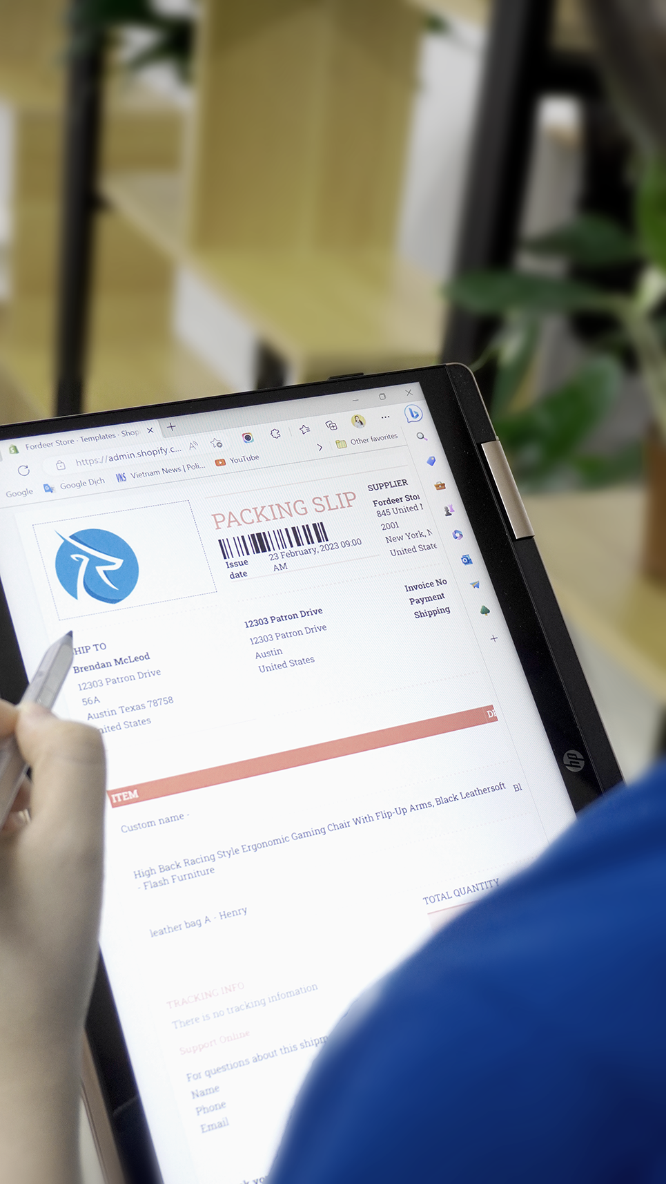 Fordeer Invoice Order Printer