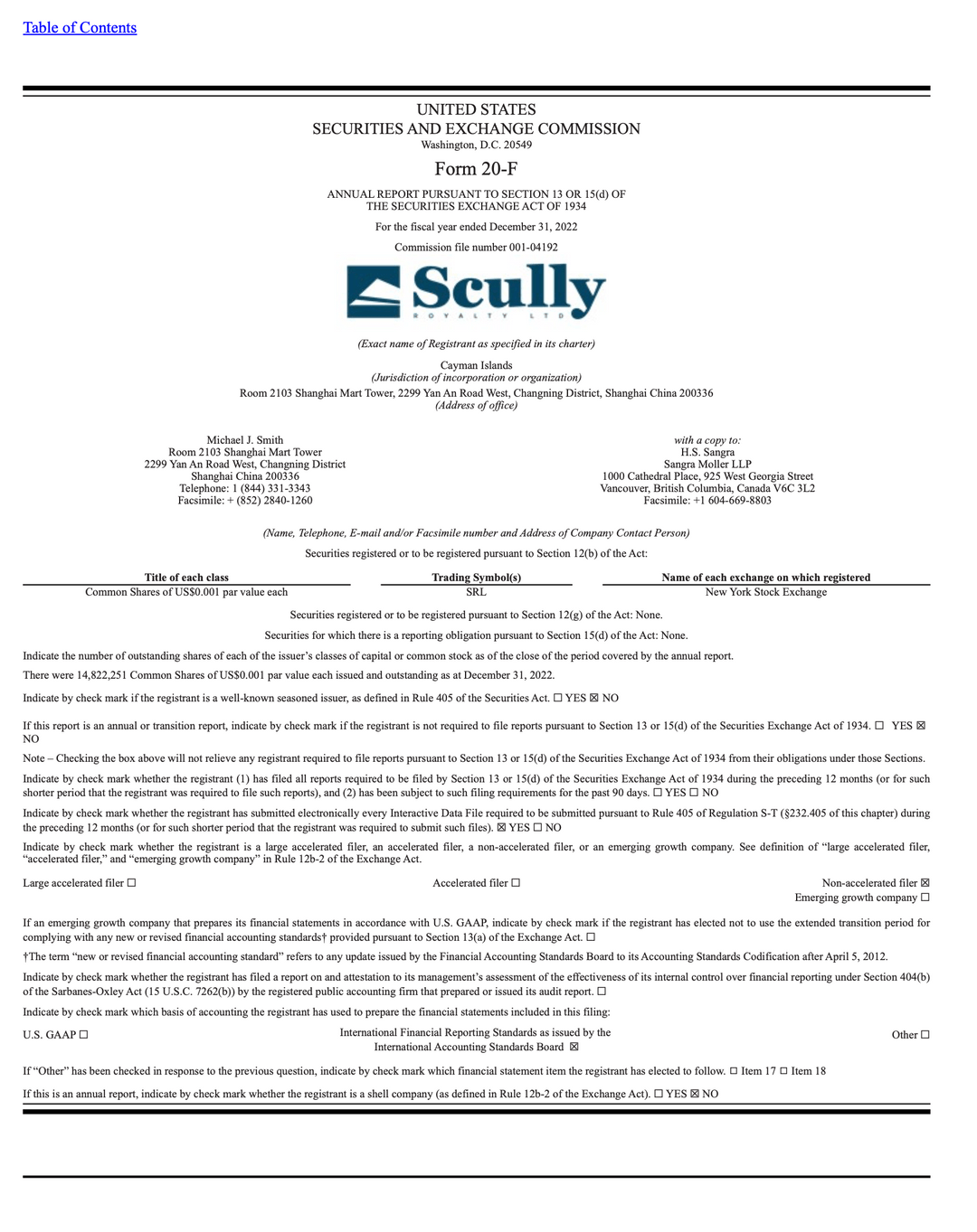 Scully Royalty Ltd | Team