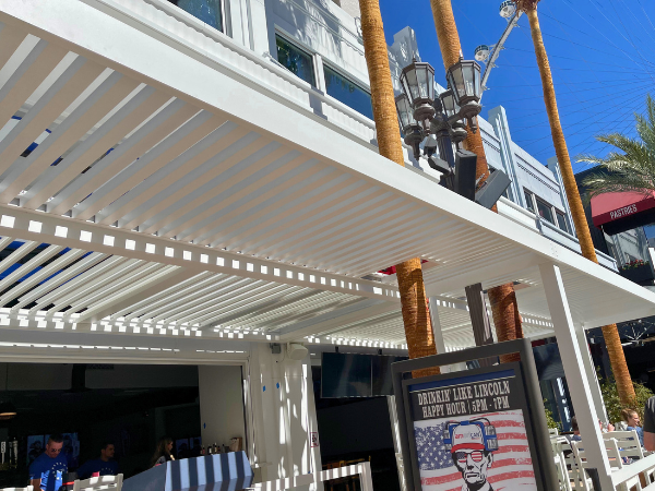 Motorized Louver Pergolas by 4K Aluminum - Automated Elegance & Shade ...