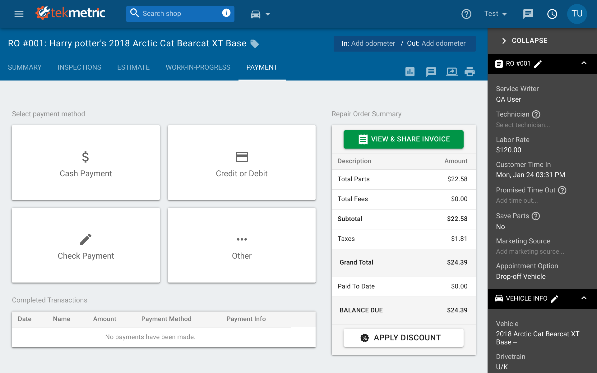 Transform Your Shop With Auto Repair Shop Invoice Software | Tekmetric