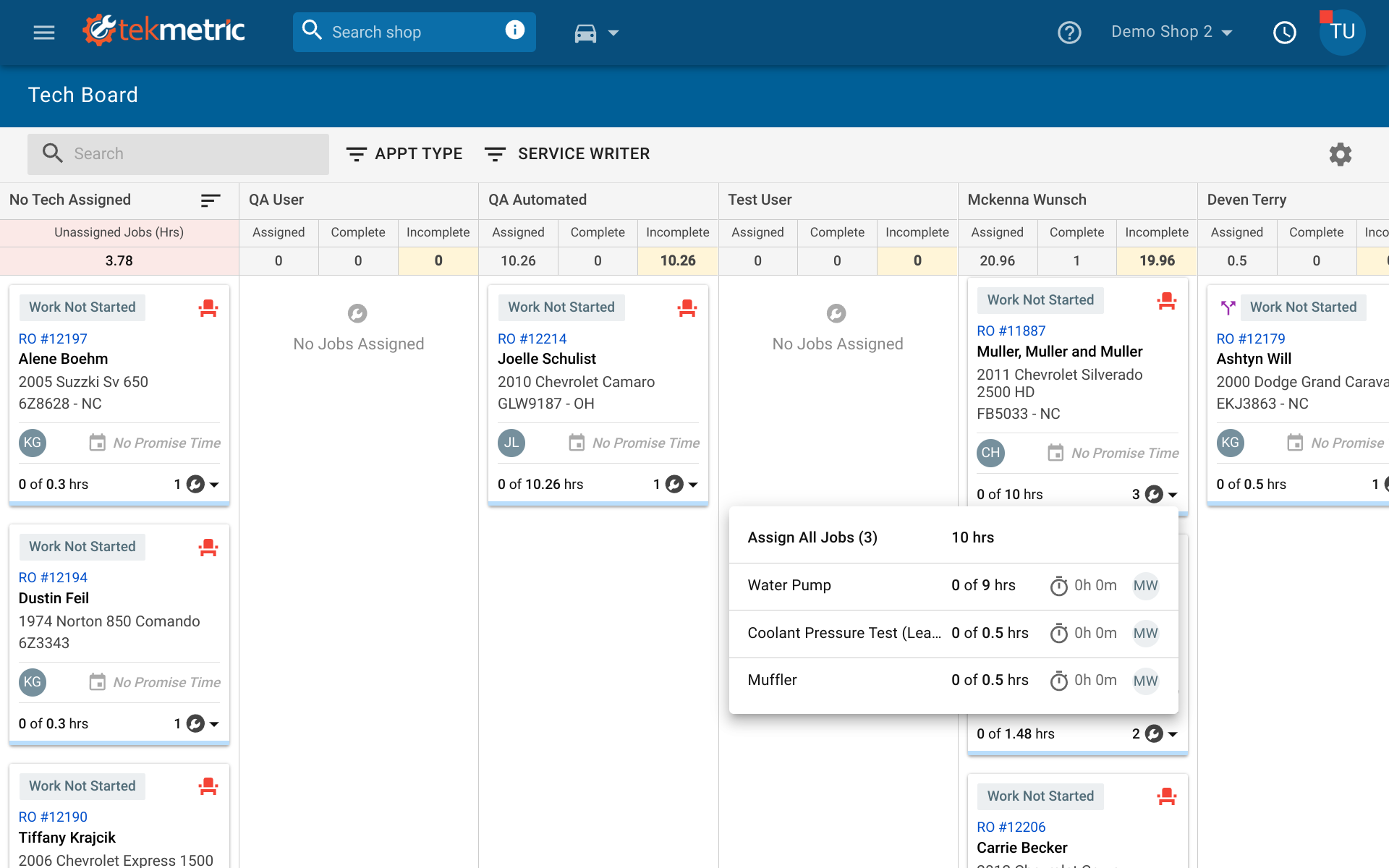 Tekmetric’s Tech Board Helps Streamline Auto Technician Workflows