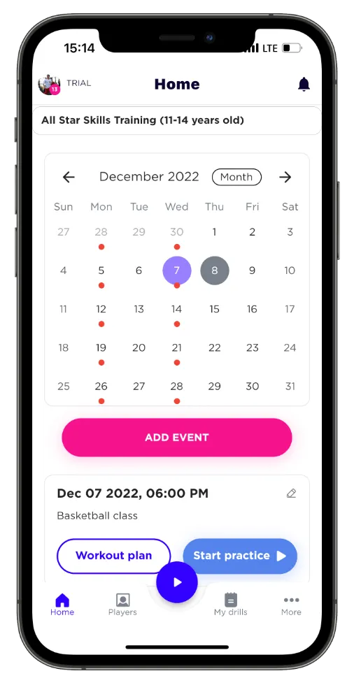 Level Up — Basketball Training App for Players & Coaches