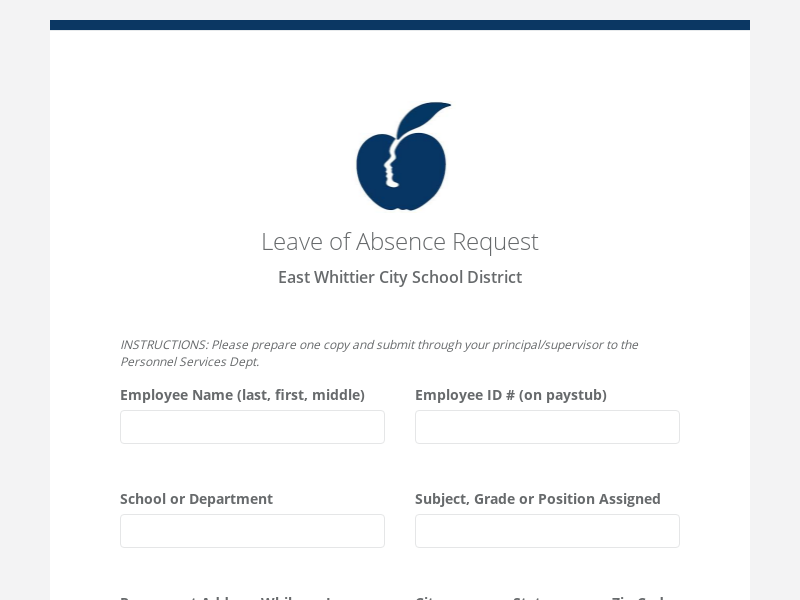 Leave of Absence Request | Droplet